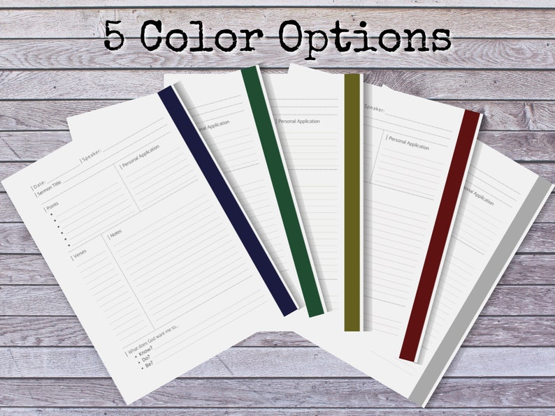 Sermon Notes - Christian Note Template - Printable PDF - Instant ...