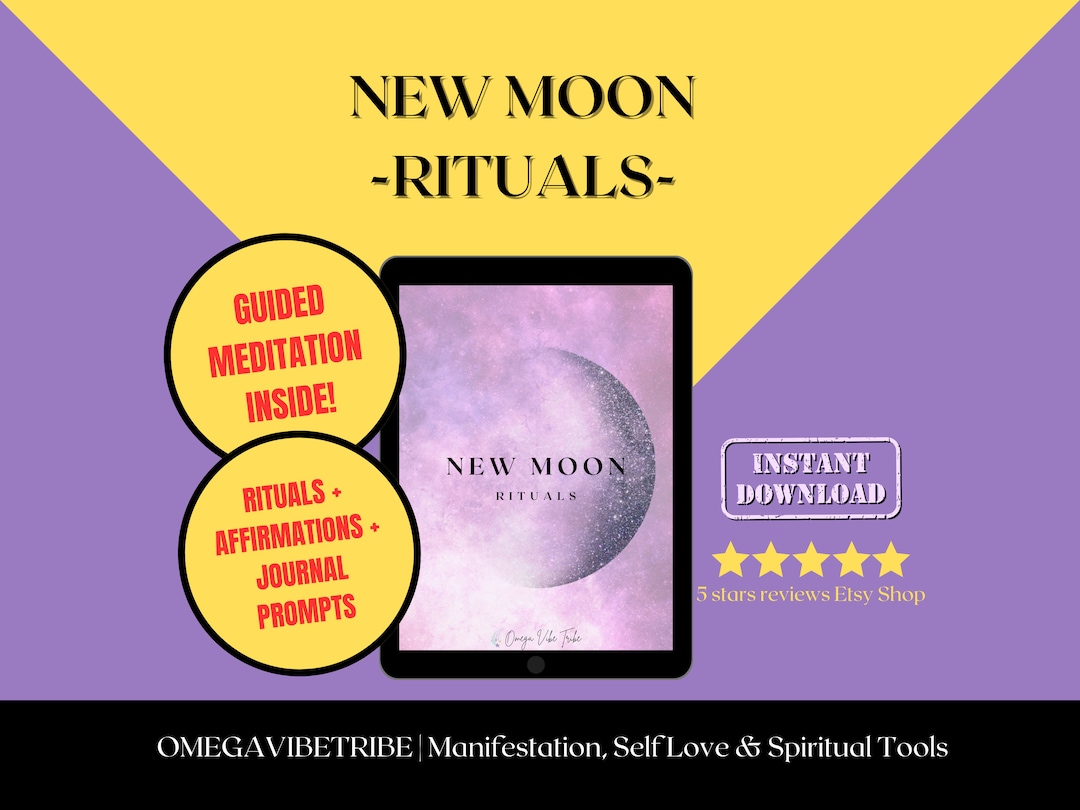 New Moon Manifestation Ritual Journal, Printable New Moon Journal ...