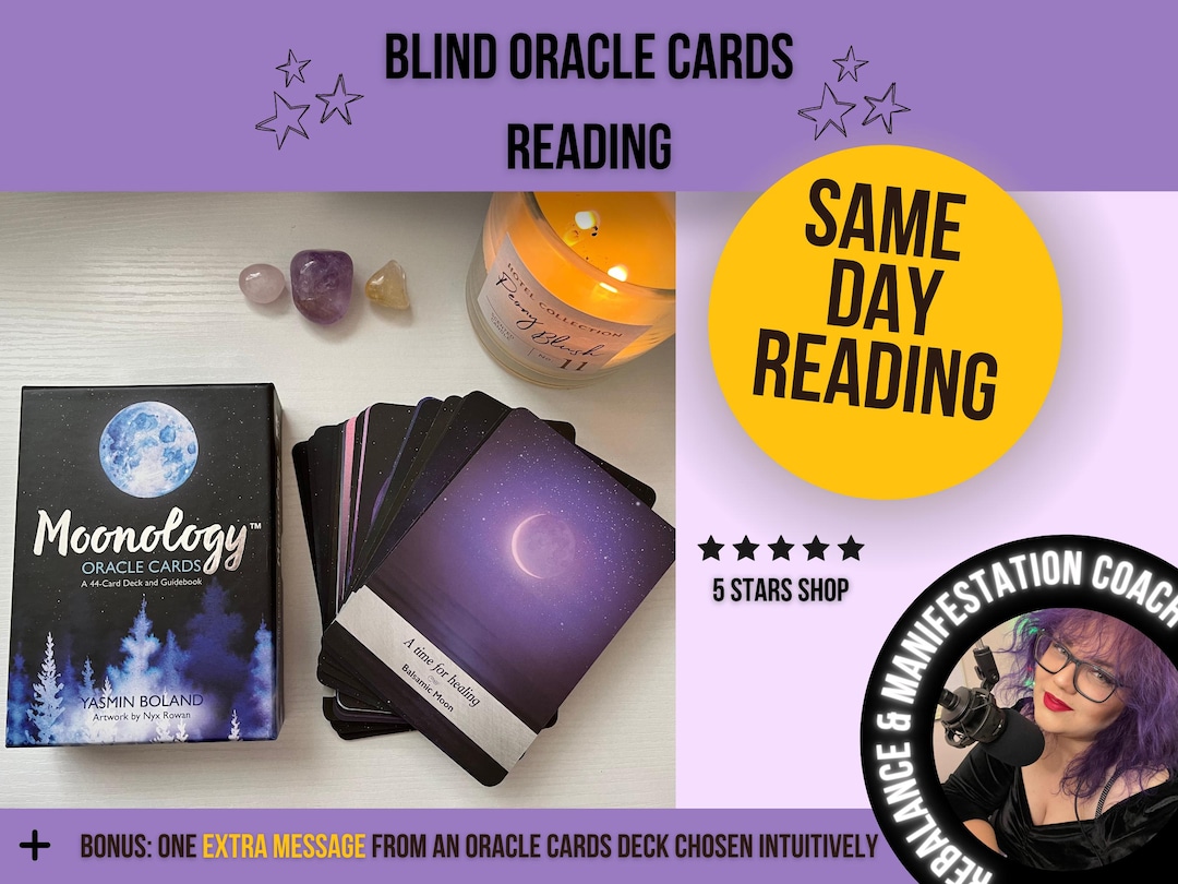 Moonology Blind Oracle Cards Intuitive Reading, Divine Feminine Message ...