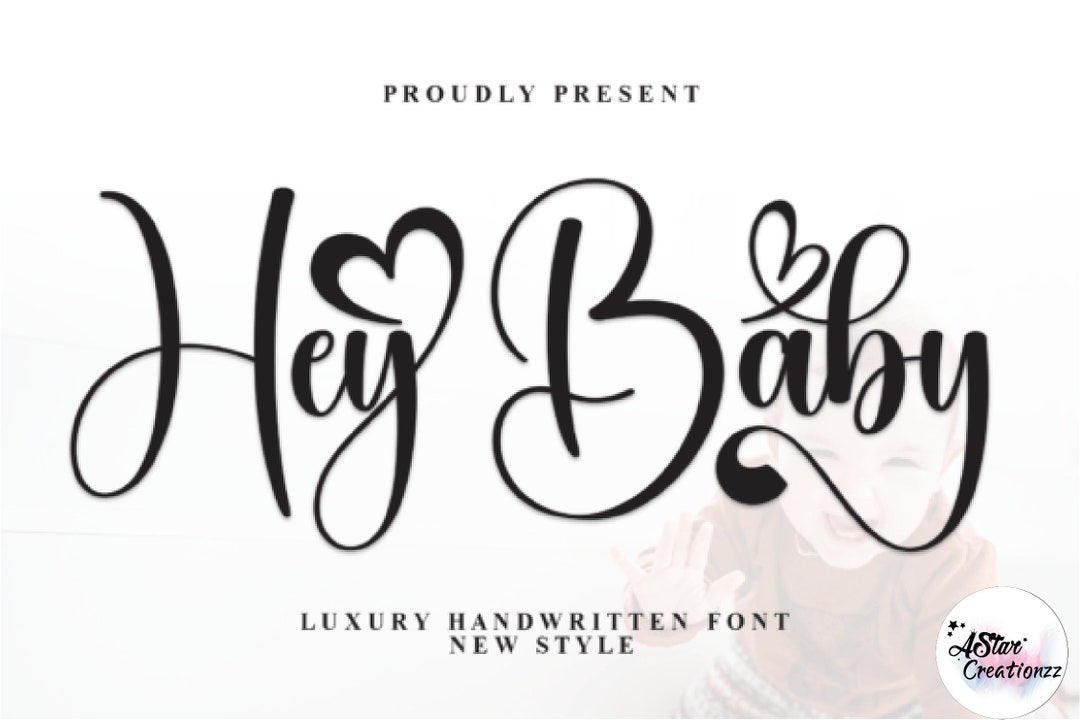 Hey Baby Font, Handwriting Font, Goodnotes, Handwritten Font, Christmas ...