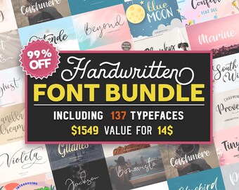 Absolute Font Collection Font Bundle, Handwritten Font, Calligraphy Font, Script Font, Cricut ...
