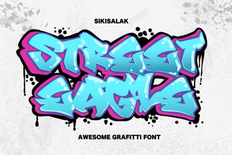 Urban Graffiti Font Bundles, Urban Graffiti Font, Vintage Font, Hiphop ...