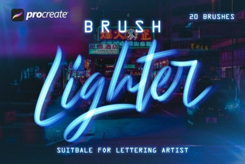 Procreate Lettering Brushes Toolkit 20 Digital Brushes for iPad App ...