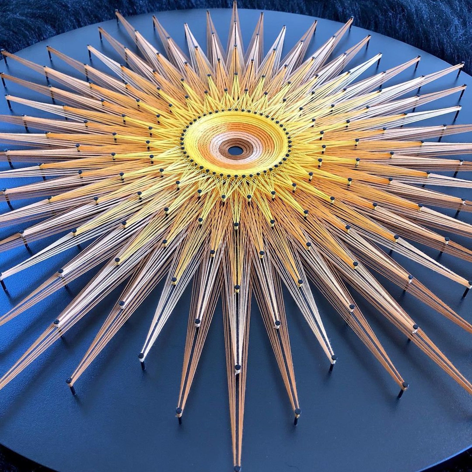 String Art Wall Hanging, String Art Mandala, Cotton Anniversary, String ...