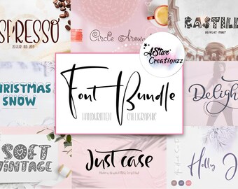 Absolute Font Collection Font Bundle, Handwritten Font, Calligraphy Font, Script Font, Cricut ...