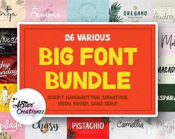 The Handwritten Font Bundle Procreate Fonts goodnotes Fonts Planner ...