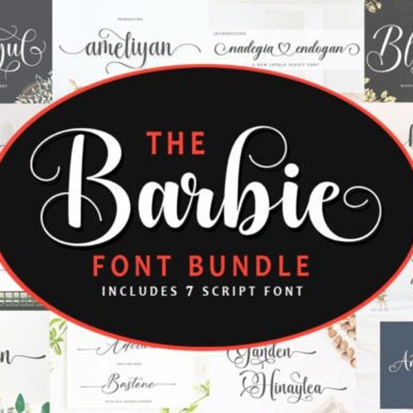 Barbie Font - Etsy