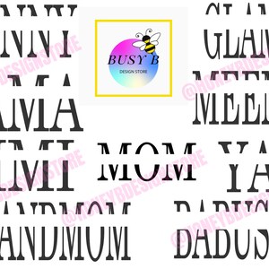 MOM Custom Monogram Cut Files SVG, DXF, Mother's Day, Mother, Holiday ...