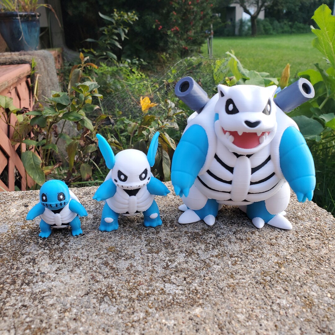 3D Printed Multi-color Halloween Squirtle Evolution Pack - Etsy