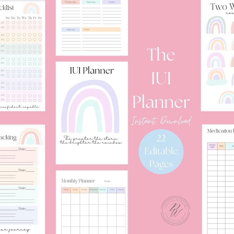 IUI Printable Planner, IUI Planner, IUI Journal, Infertility Planner - Etsy