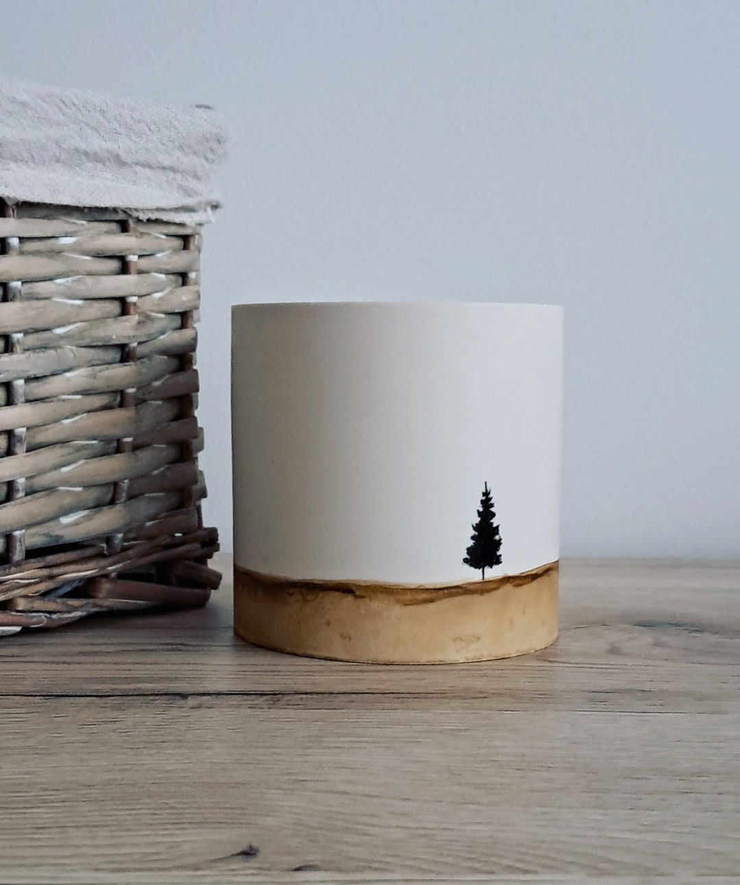 Pot Jesmonite Sapin Blanc Noir Marron I Pot à crayon I Pot Plantes I ...