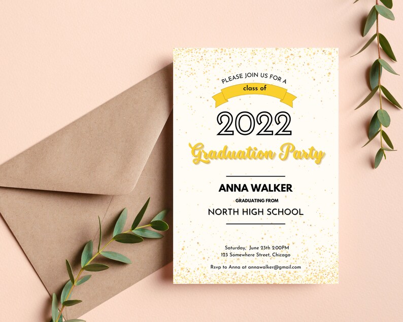 Printable Graduation Party Invitation 2023 // Editable Invitation ...