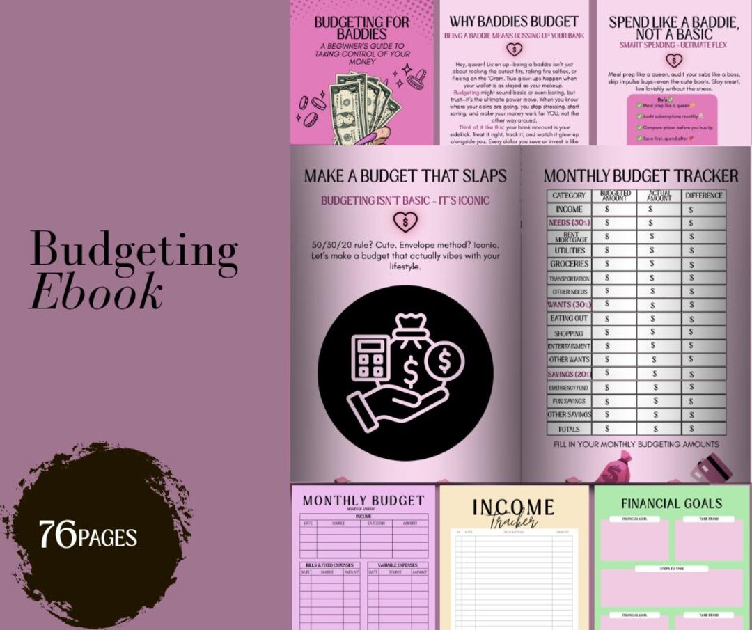 Budgeting Ebook | Budgeting for Baddies 76-page Finance Planner With ...