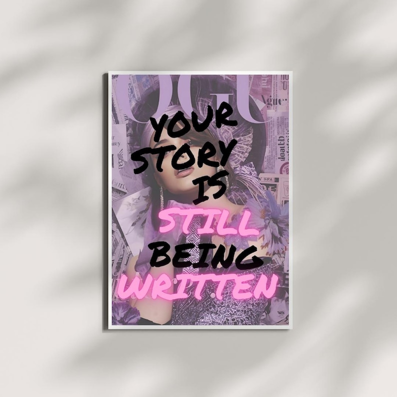 Your Story is Still Being Written Poster, Retro Magazine Wall Art ...