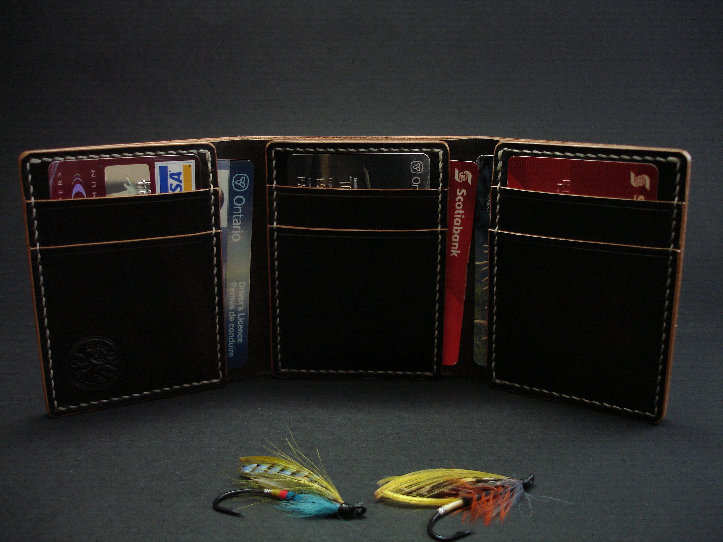 Handmade Leather Wallet, Men's Leather Wallet, Fishing Wallet ...