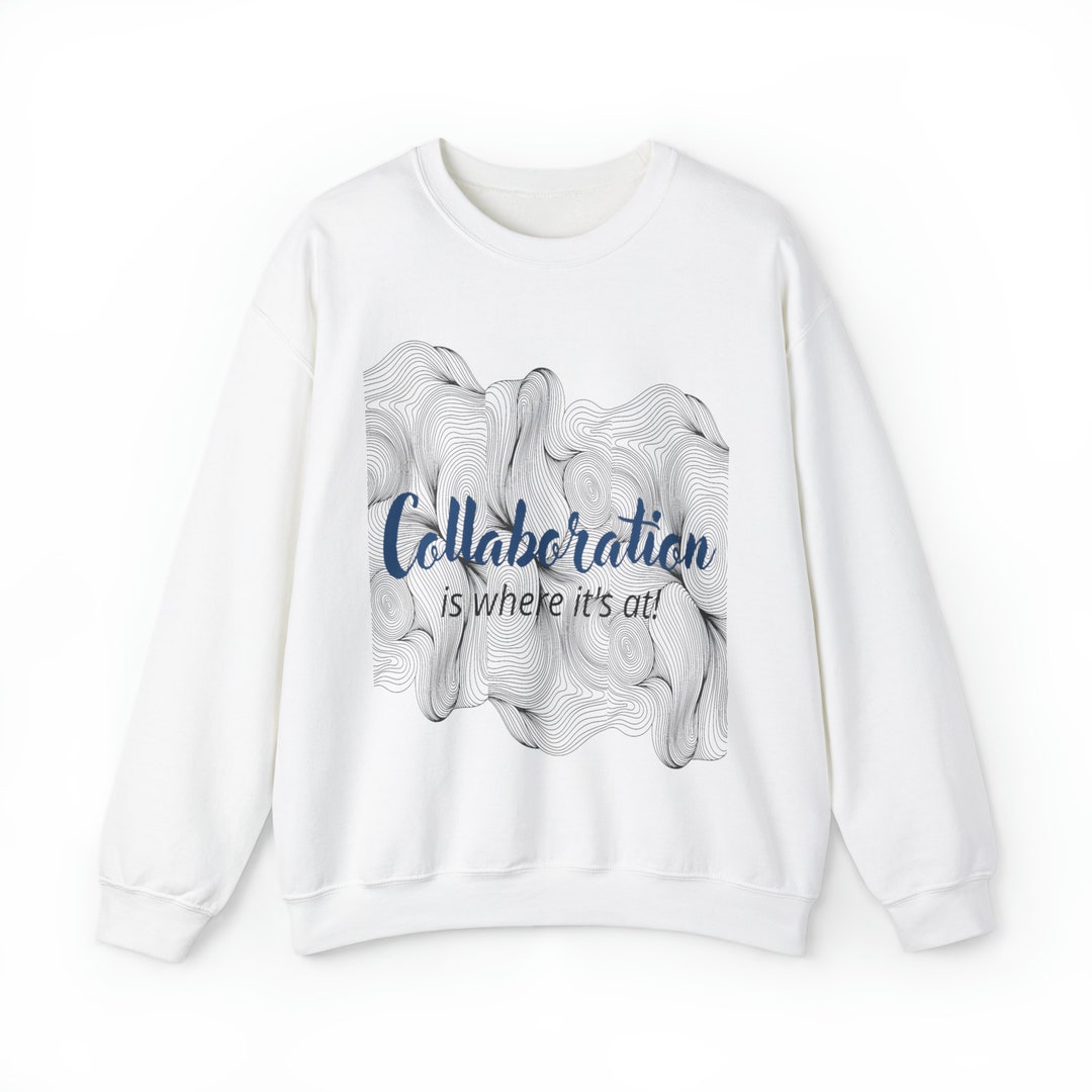 Collaboration Blue Letters Unisex Heavy Blend™ Crewneck - Etsy