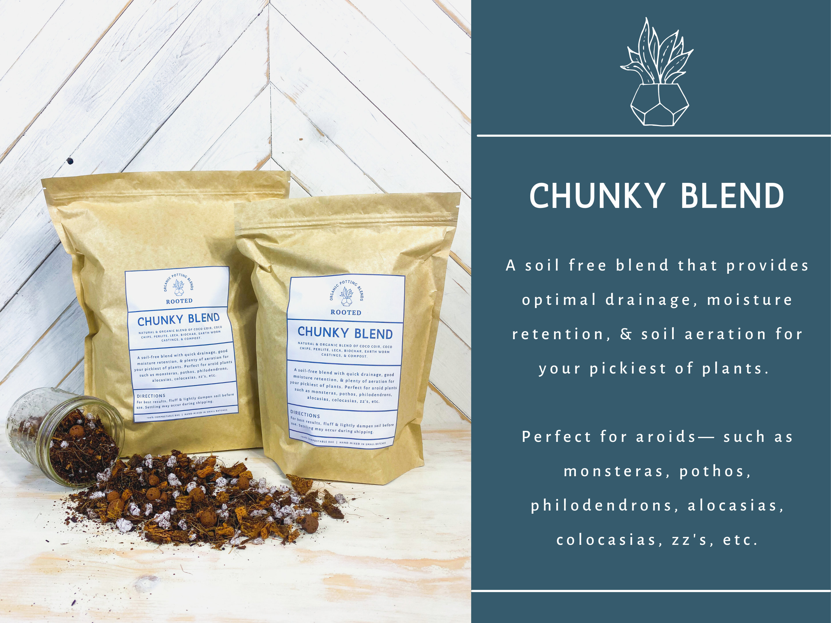 CHUNKY AROID MIX Premium Tropical Potting Mix for Monstera - Etsy