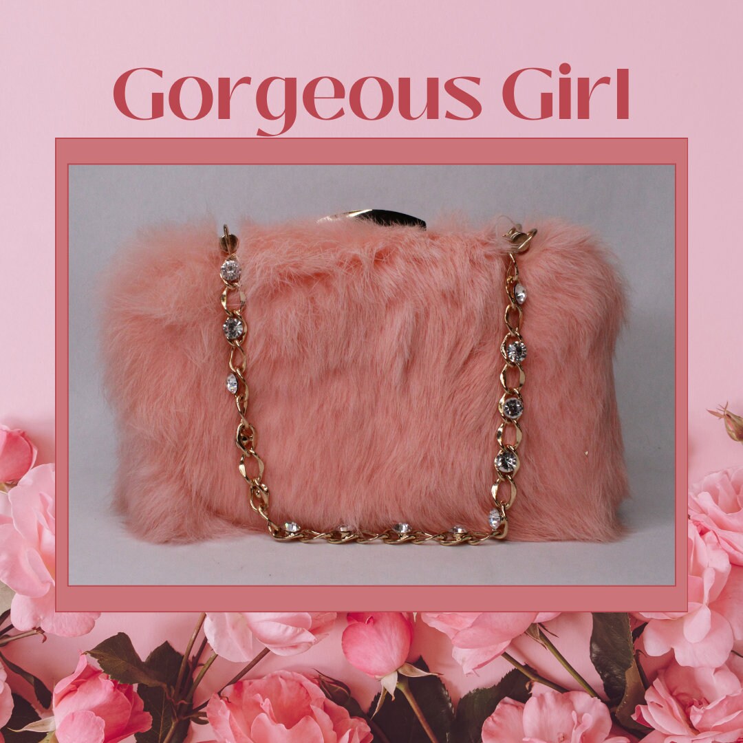 Gorgeous Girl, Barbie Pink Bag, Barbie Purse, Flush Fur Pink Bag, Pink ...