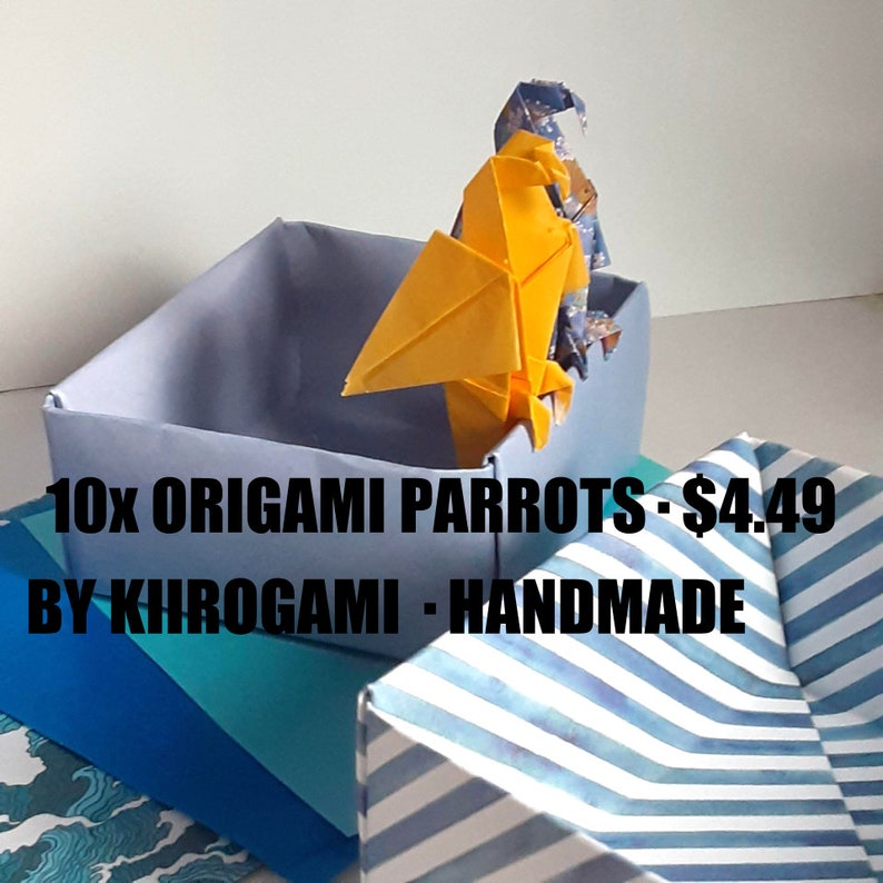 Origami Paper Parrot Party Favors Including Paper Parrots Useful ...