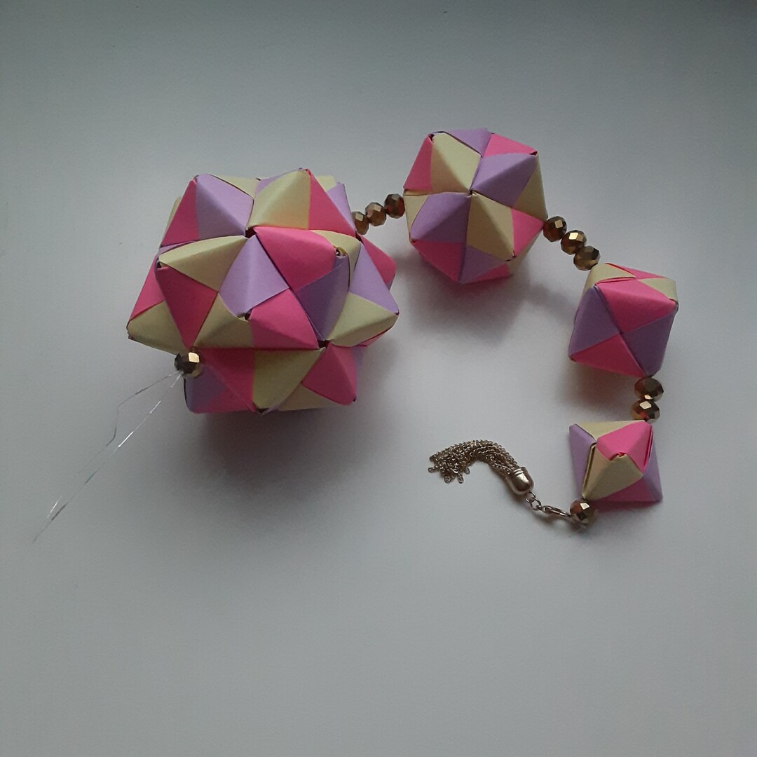 Sonobe Kusudama Line | Origami Decoration | Custom Colors | Kusudama ...