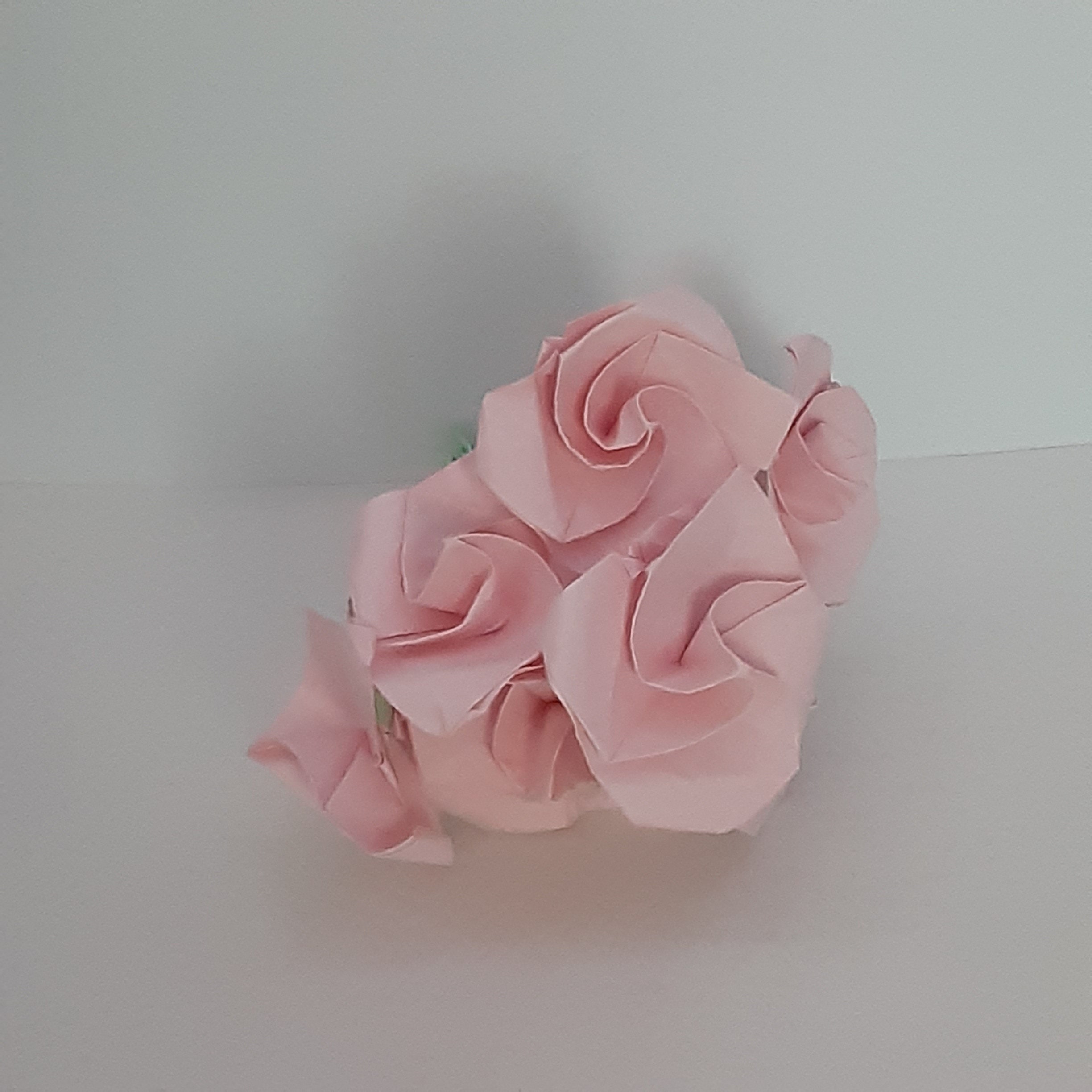 Pastel Roses Bouquet | Origami Paper Flowers | 3D Origami Decor ...