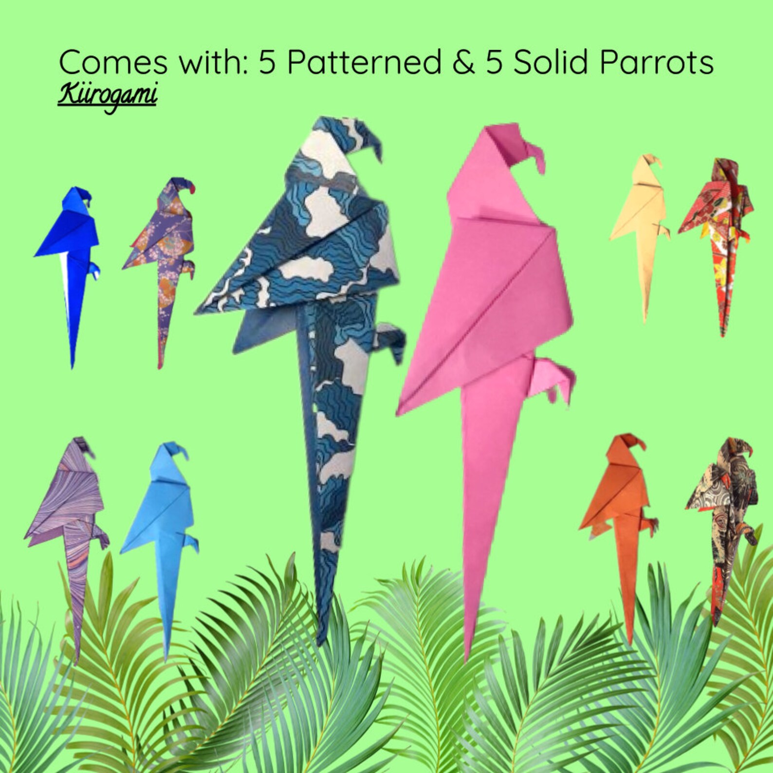 Origami Paper Parrot Party Favors Including Paper Parrots Useful ...