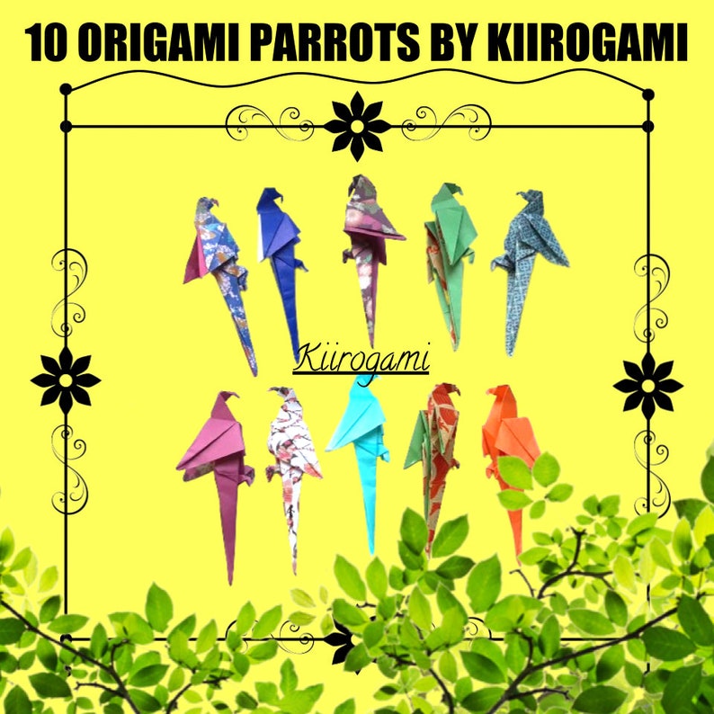 Origami Paper Parrot Party Favors Including Paper Parrots Useful ...