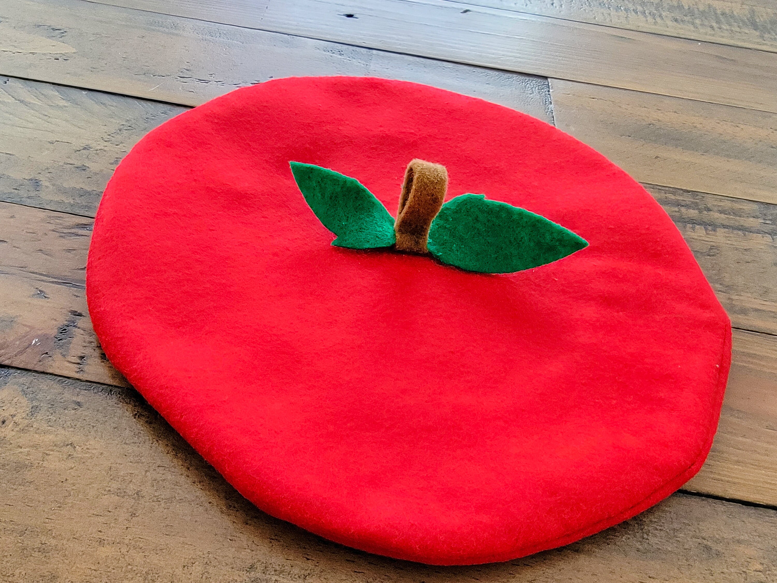 Handmade Cute Red Apple Beret Vintage Kids Felt Cap - Etsy