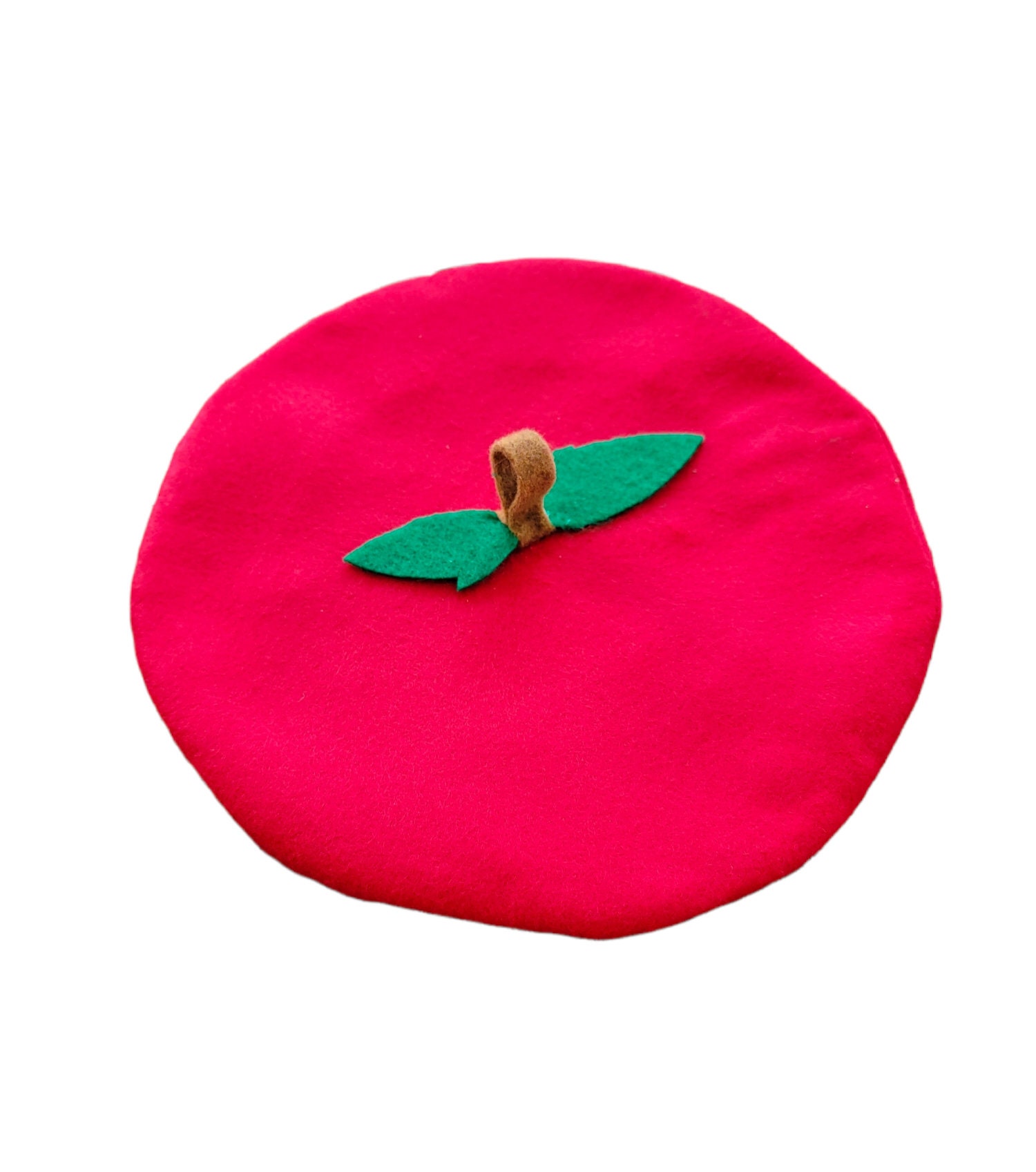 Handmade Cute Red Apple Beret Vintage Kids Felt Cap - Etsy