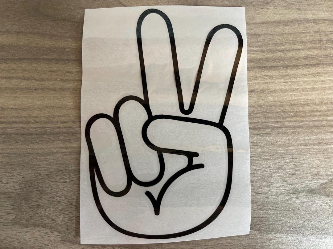 Peace Sign Fingers Wave Decal Sticker - Etsy