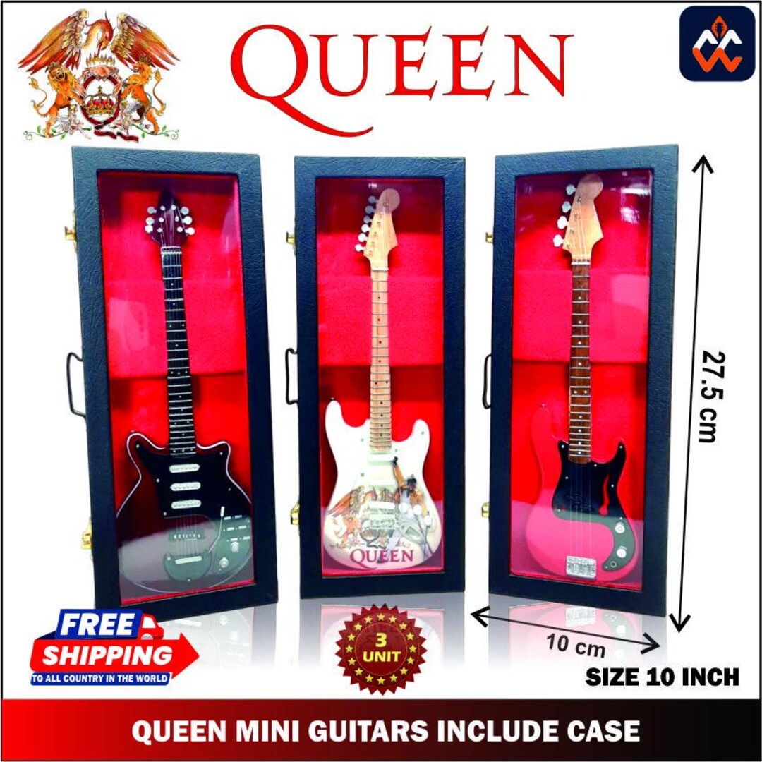 Mini Guitar Replica Famous Band in the World With QUEEN Tribute ...