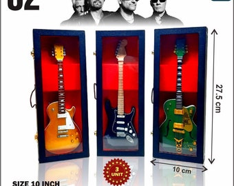 Shadowbox Frame Mini Guitar Replica Famous Band in the World With VAN ...