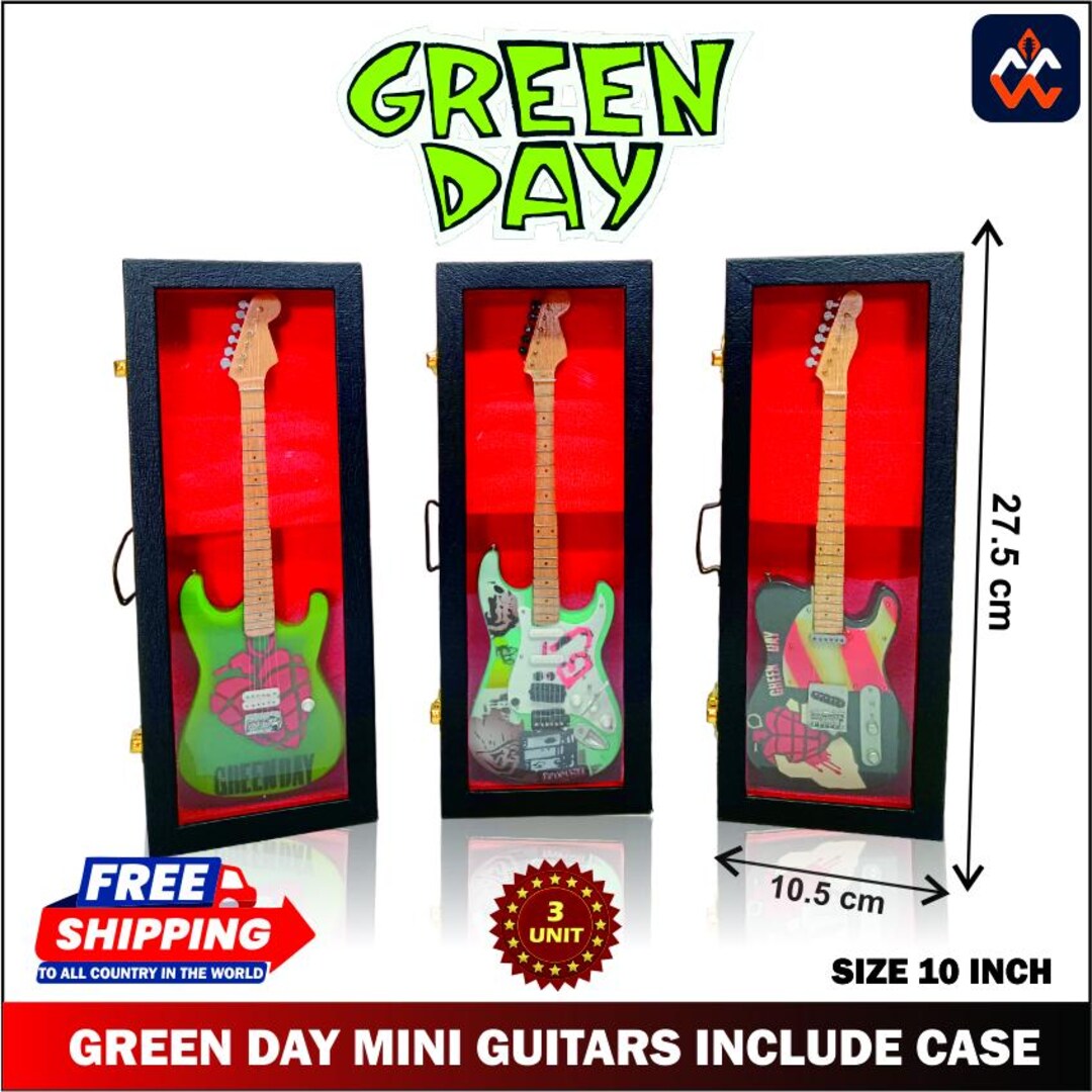 Shadowbox Frame Mini Guitar Replica Famous Band in the World With THE ...