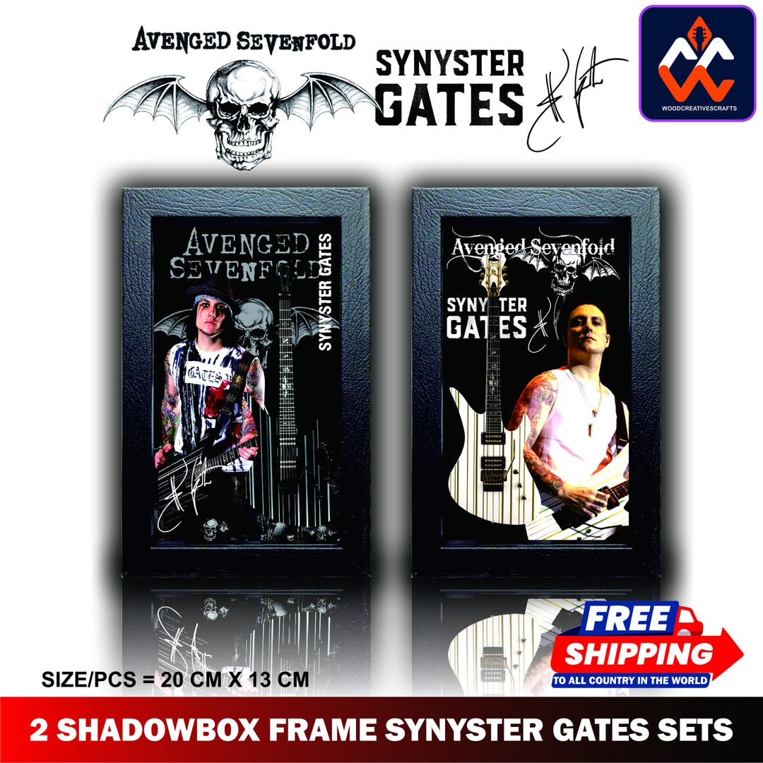 Shadowbox Frame Mini Guitar Replica Famous Band in the World With ...