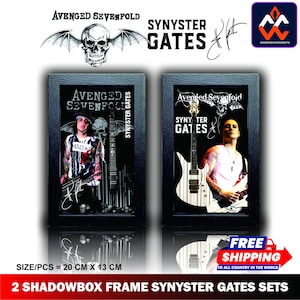 Shadowbox Frame Mini Guitar Replica Famous Band in the World With ...