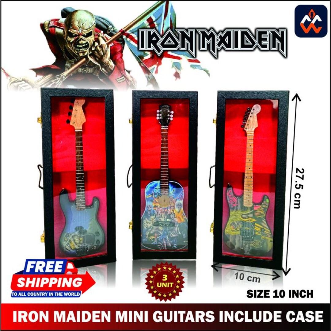 Mini Guitar Replica Famous Band in the World With IRON MAIDEN Tribute ...