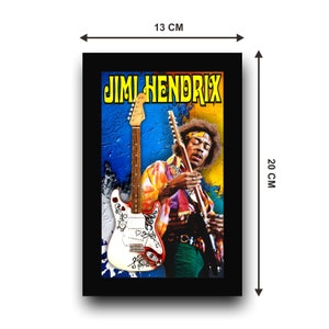 Shadowbox Frame Mini Guitar Replica Famous Band in the World With JIMI ...
