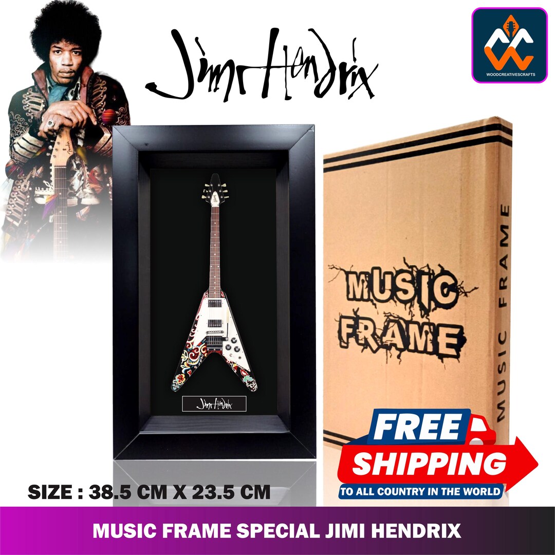 Music Frame Special Guitar Signature Jimi Hendrix for Wall Decorations ...