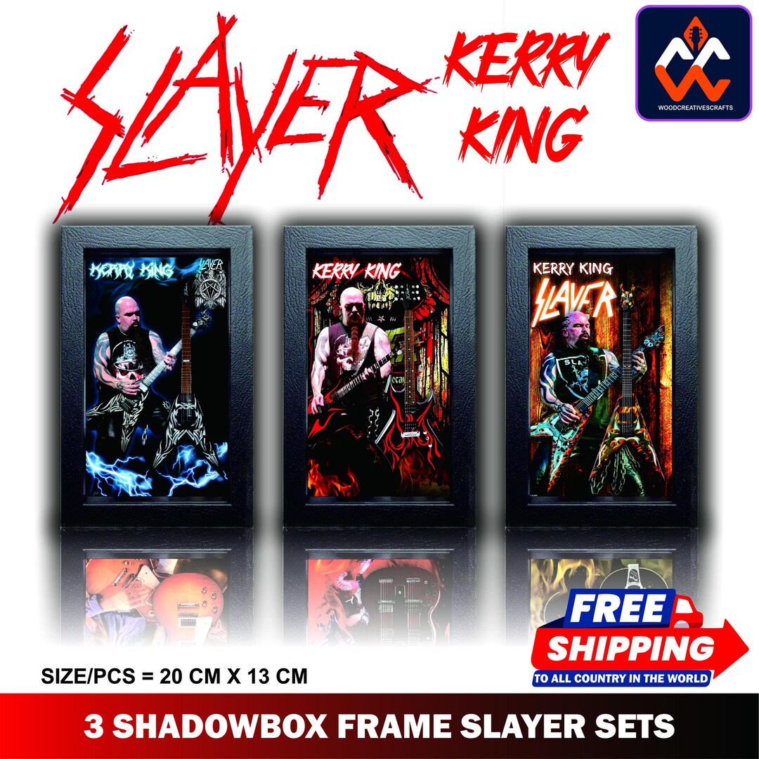 Shadowbox Frame Mini Guitar Replica Famous Band in the World With ...