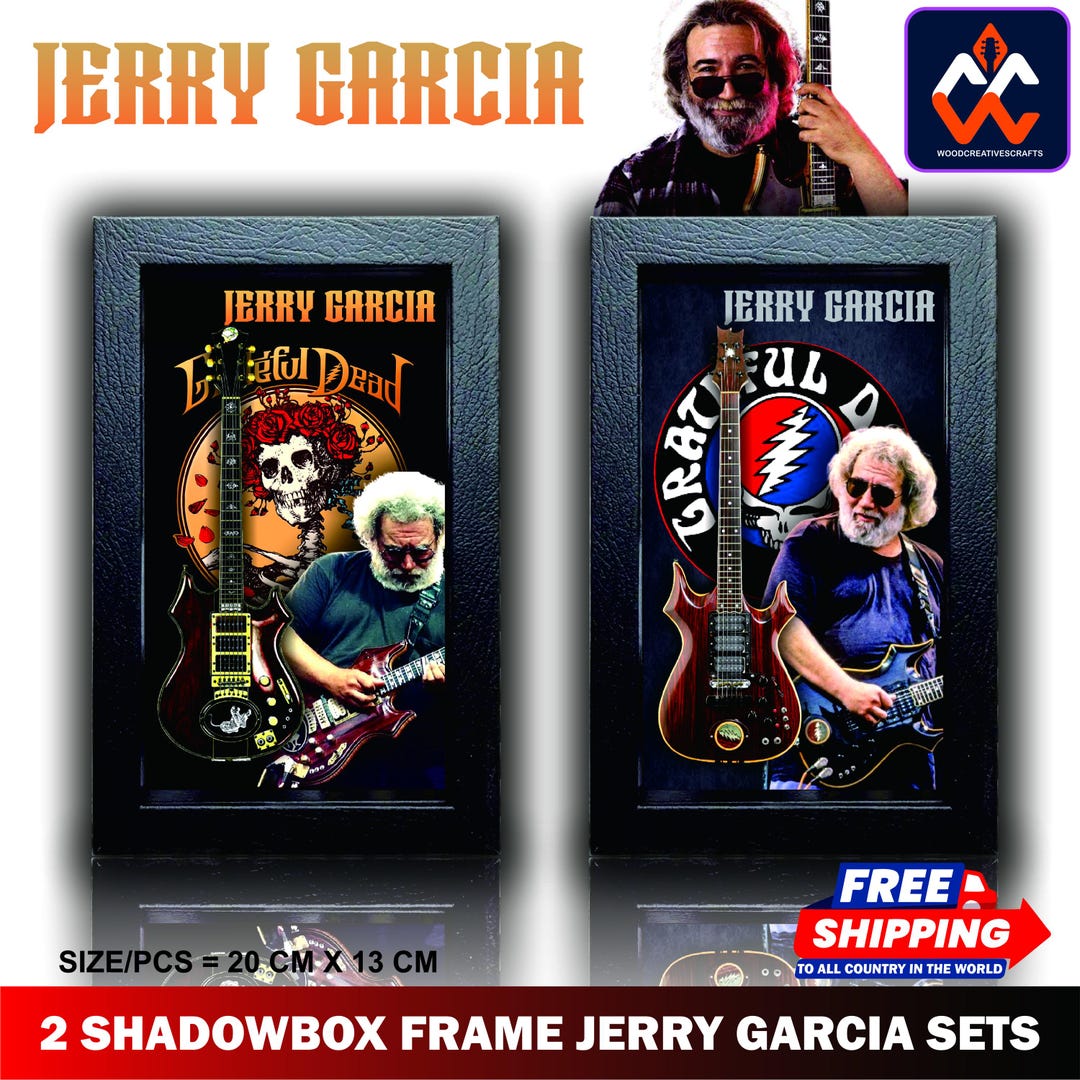 Shadowbox Frame Mini Guitar Replica Famous Band in the World With JERRY ...