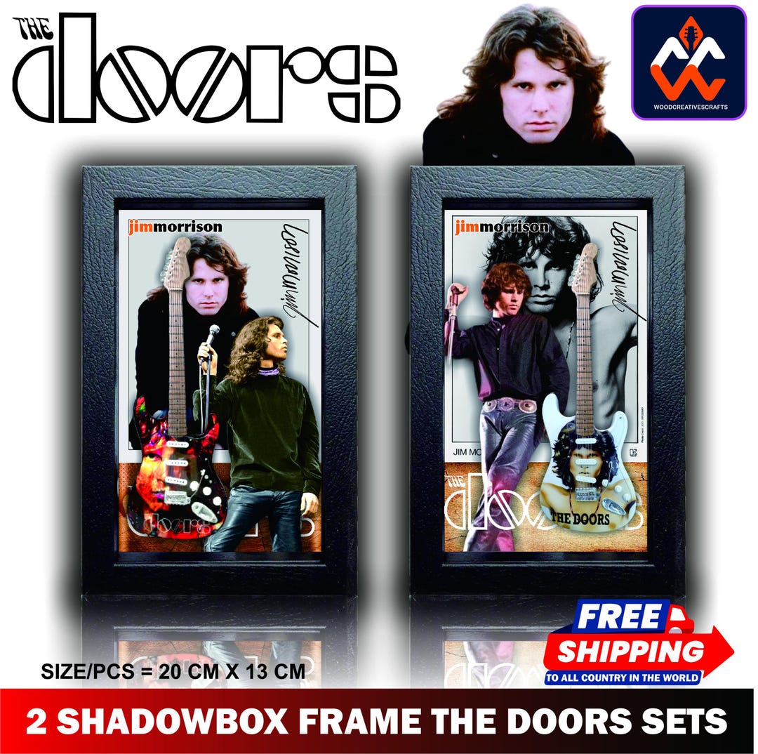 Shadowbox Frame Mini Guitar Replica Famous Band in the World With JIM ...