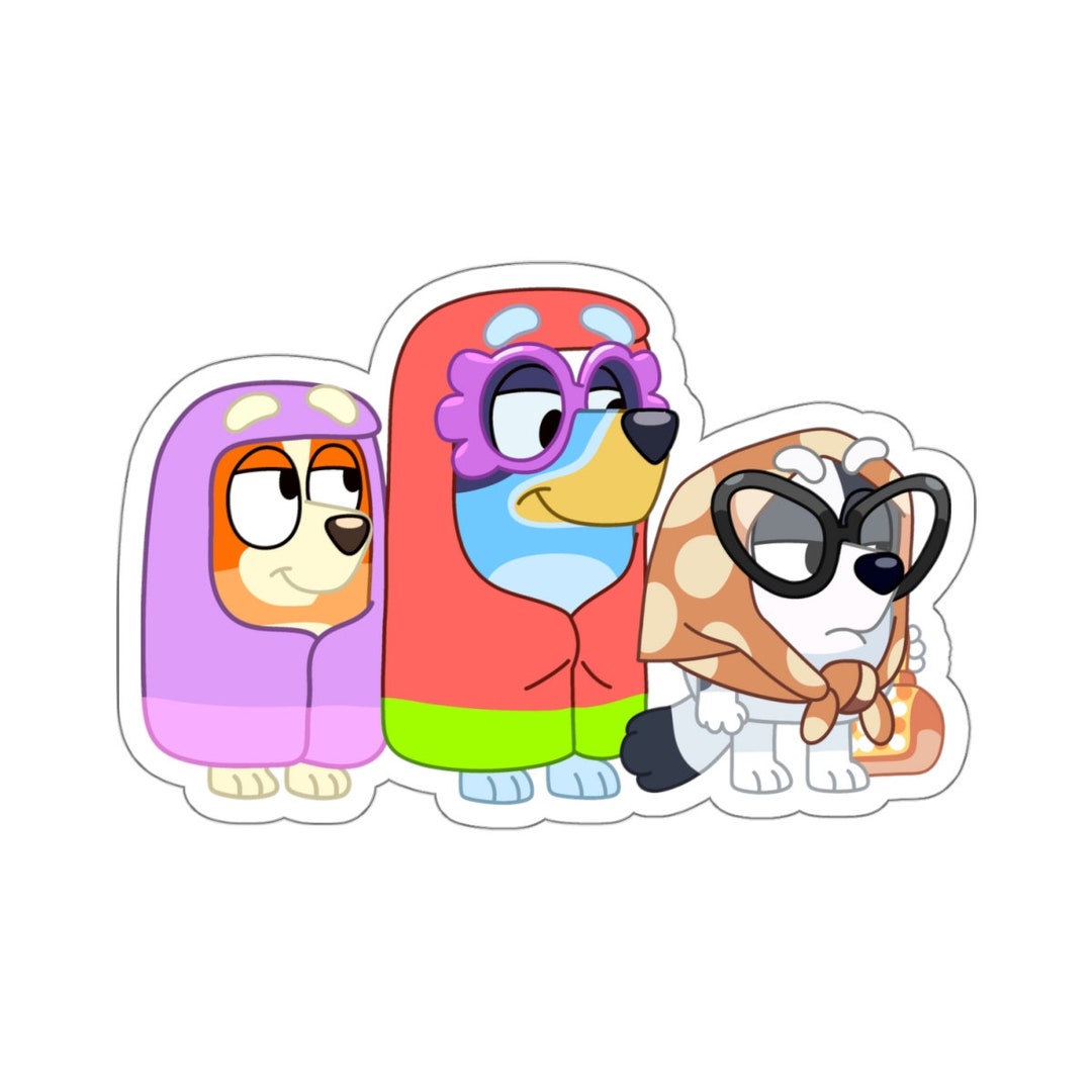 Bluey Grannies 4x4 Sticker W/ Bluey Bingo and Muffin - Etsy