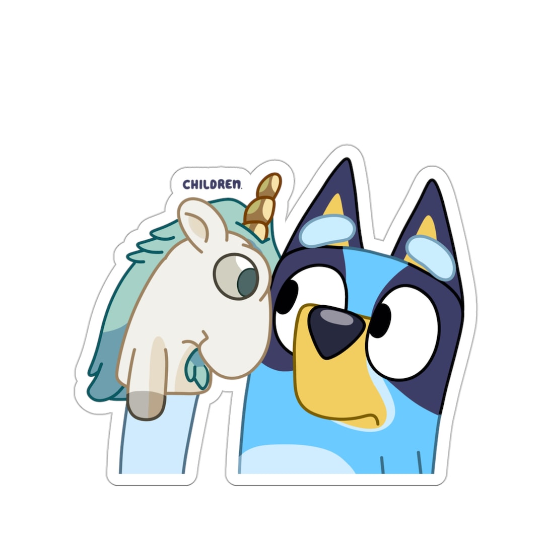 Bluey Unicorse Sticker 3x3 - Etsy
