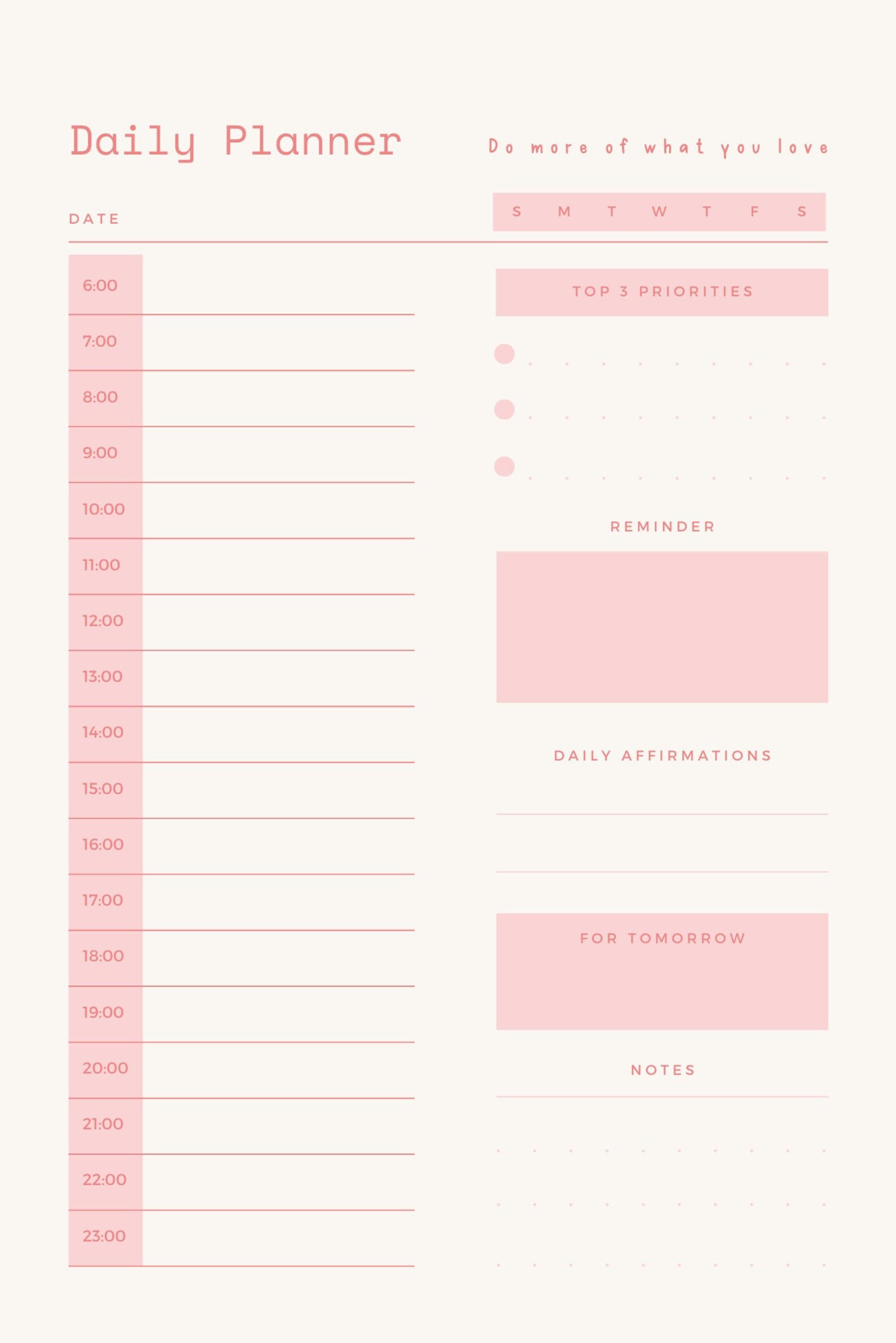 Digital Planner Minimalist Printable Planner Downloadable Customizable ...