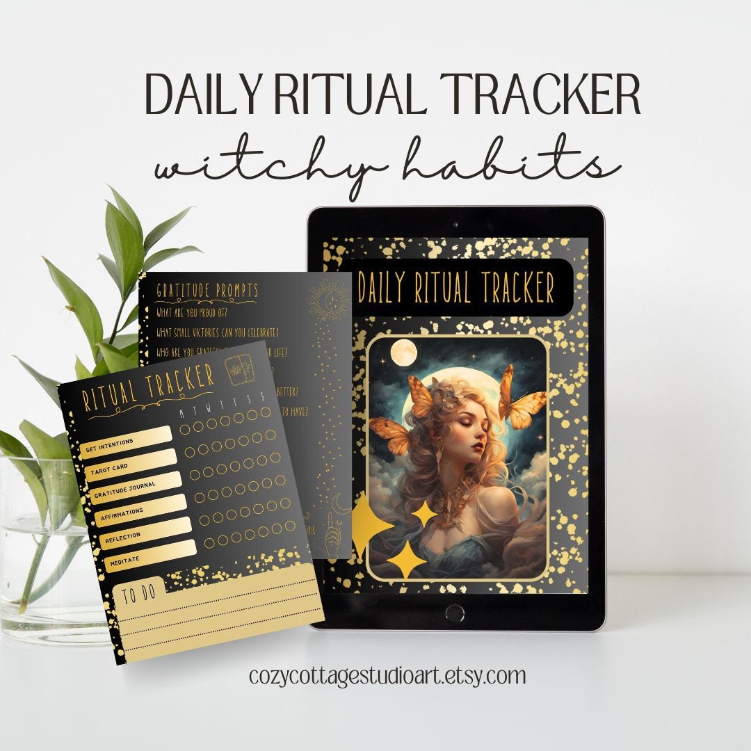 Daily Ritual Tracker | Witchy Habit Tracker | Tarot | Gratitude ...
