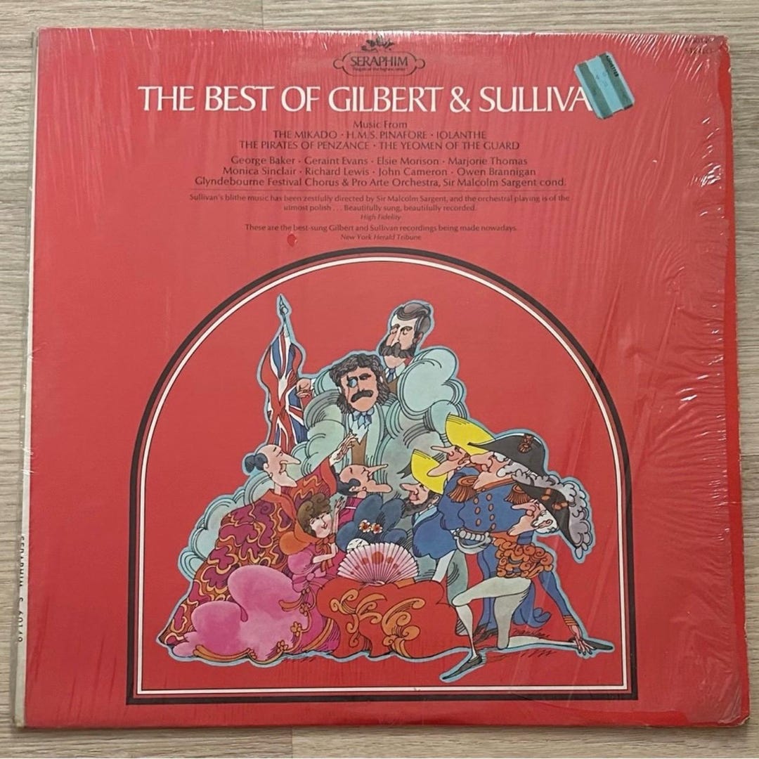 The Best of Gilbert & Sullivan by Gilbert and Sullivan LP Album Vintage ...