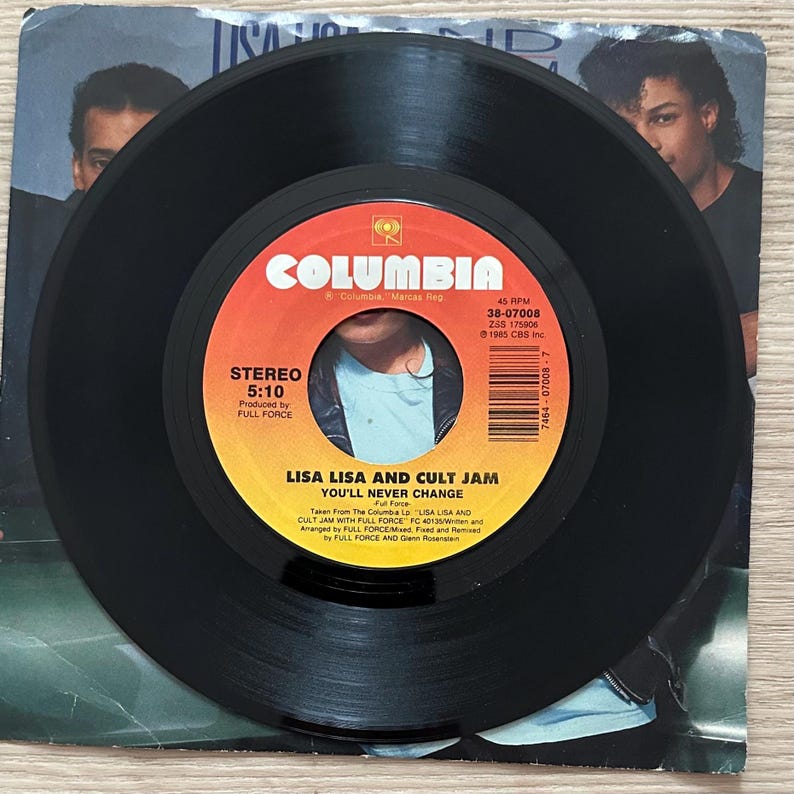 Head to Toe by Lisa Lisa and Cult Jam 38-07008 7” 45 RPM Vintage Vinyl ...