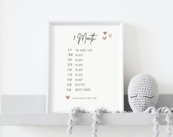 Baby Sleep Schedule Etsy
