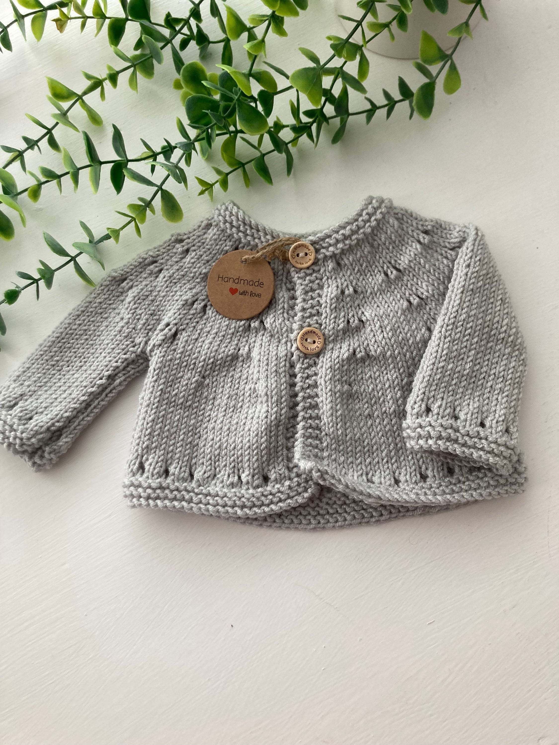 Preemie/small Newborn Hand Knit Baby Cardigan - Etsy UK