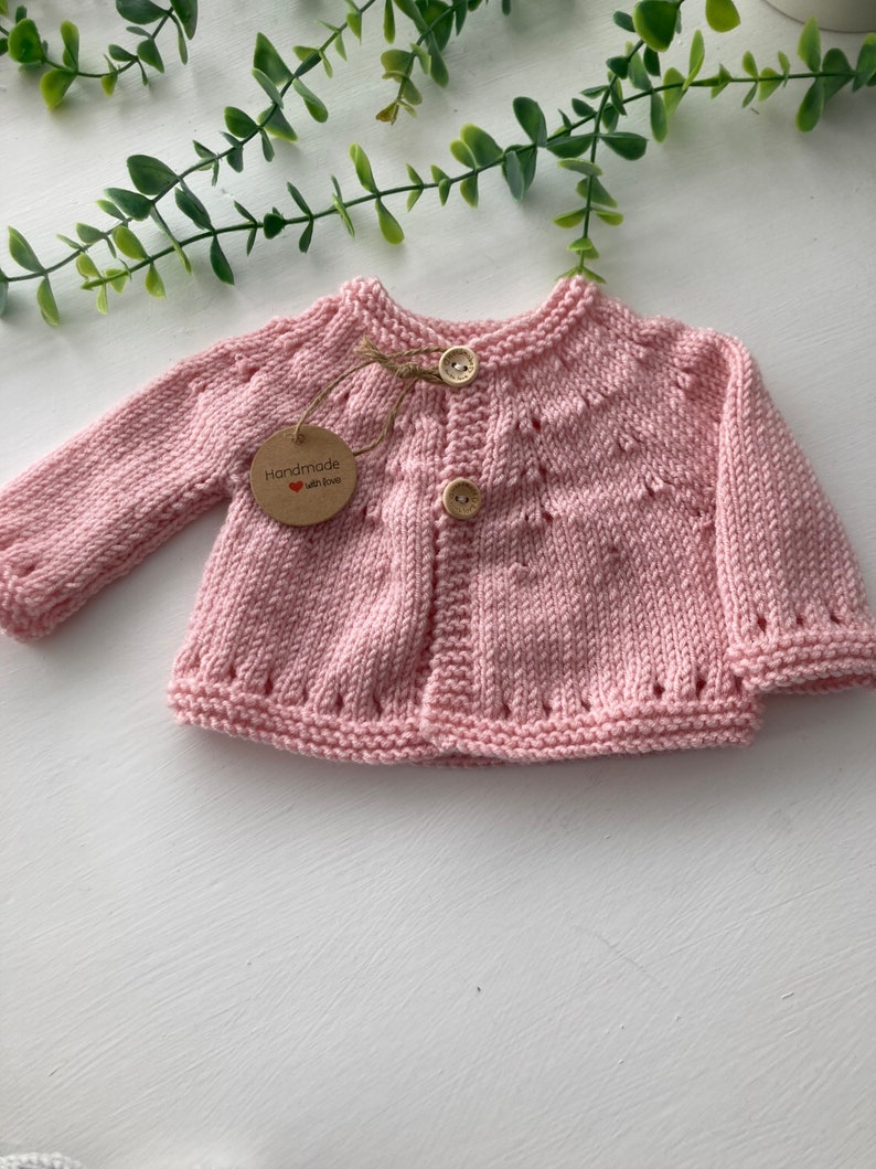 Preemie/small Newborn Hand Knit Baby Cardigan - Etsy UK